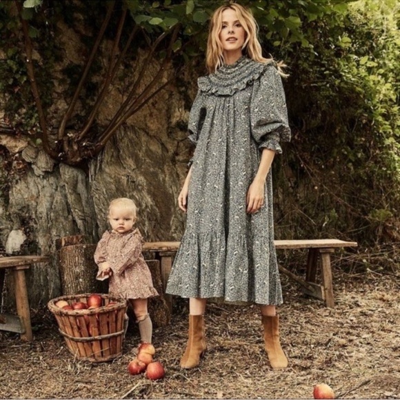 Doen | Dresses | Den Rosetta Dress Prancing Fawn Floral Lagenlook ...